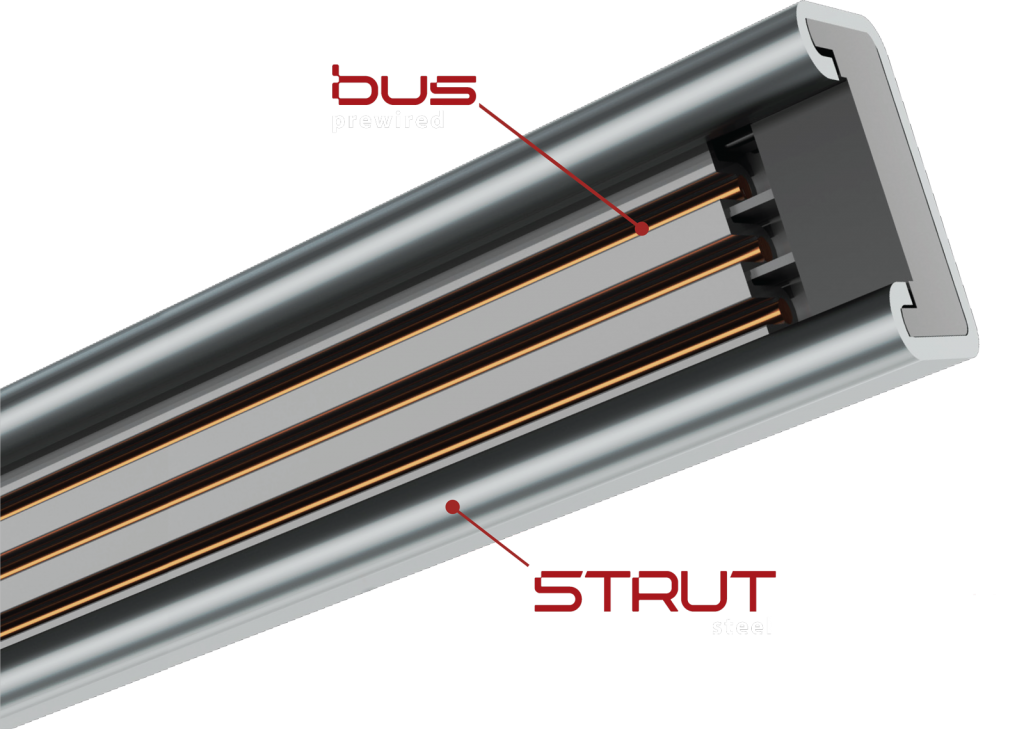 Suspended Steel Strut Electrical Busway System | busSTRUT